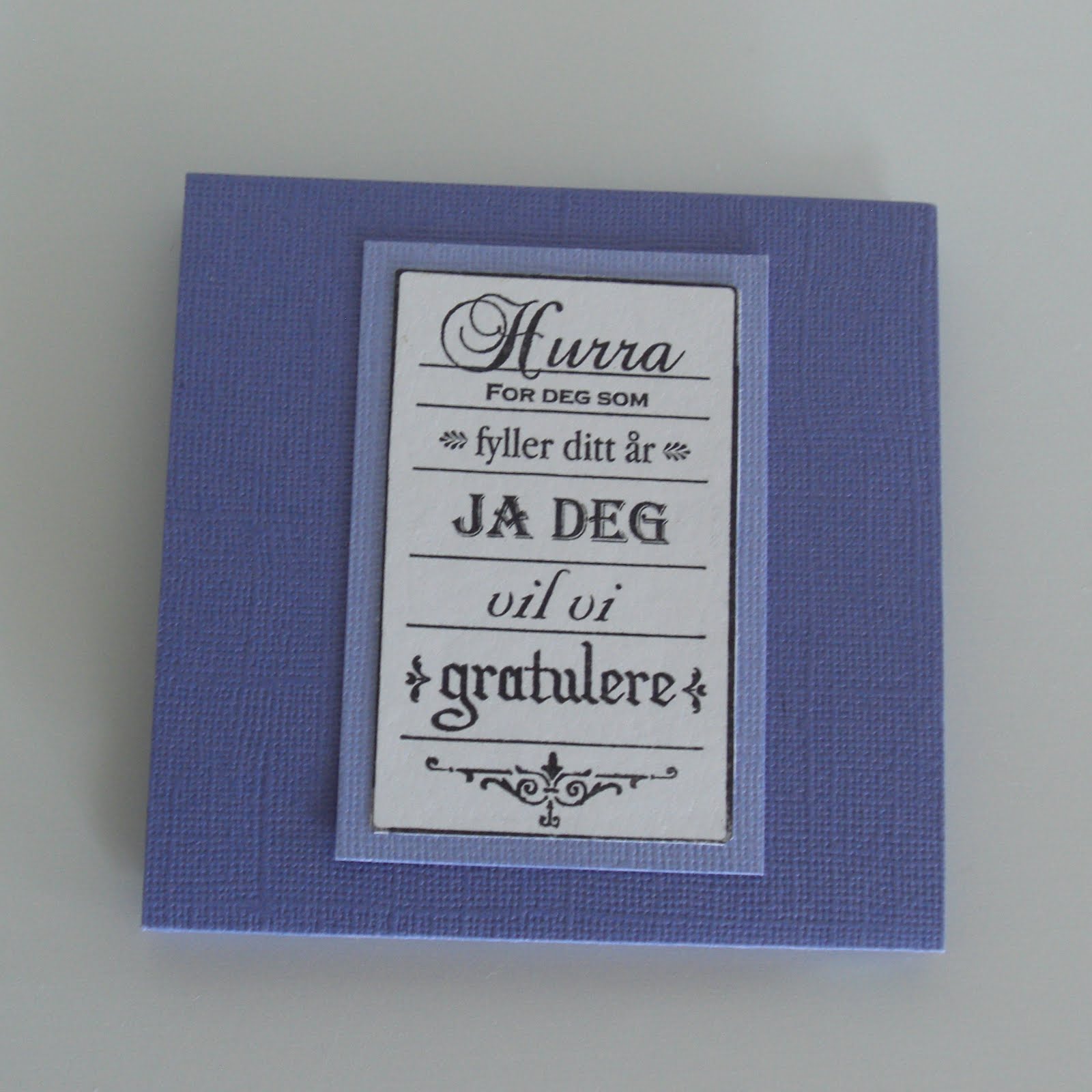 Lailas kreative krok: Bursdagskort til bestefar Eina