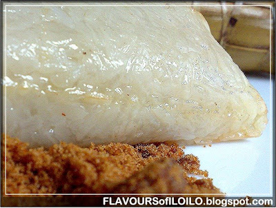 Ibos dipped in pula nga kalamay