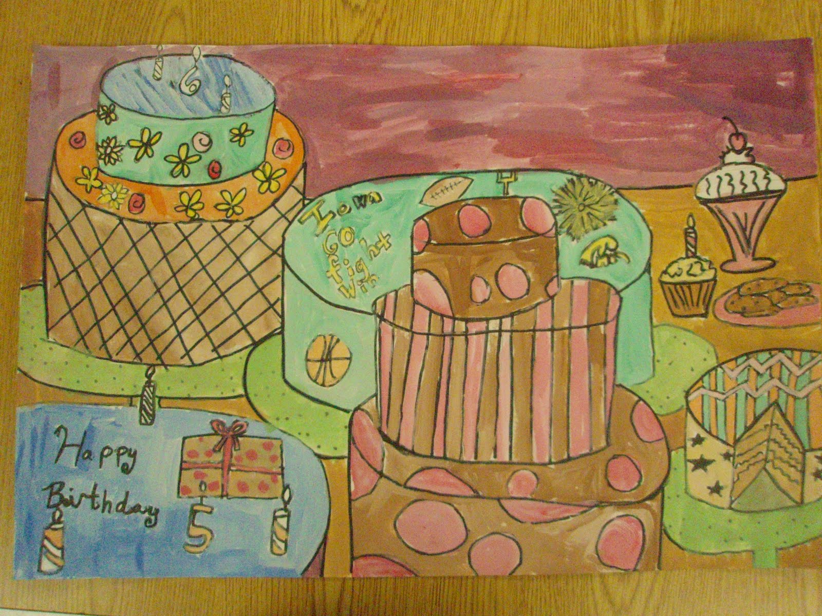 Ms. Matsuoka's Art Room: 4th grade Wayne Thiebaud-inspired Cake Paintings