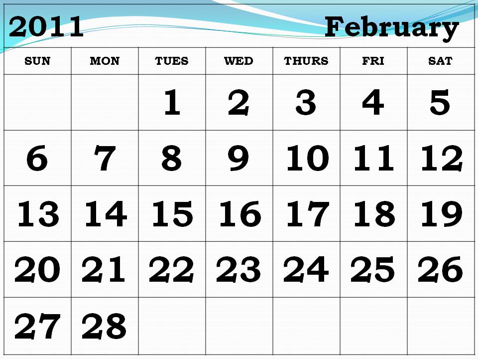 THE BEAUTY OF LIFE: printable february calendar 2011
