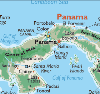 Panama: Map Of Panama Canal