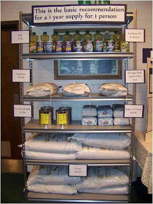 LDS Preps: Visual of a year's supply of Food Storage
