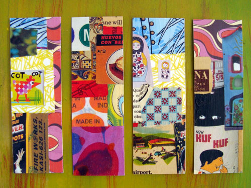 Creative ideas for you: Paper Collage Bookmarks and Pendants