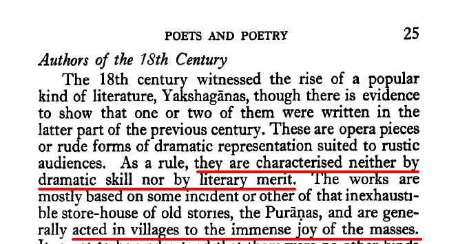 Thought Slot: neither by dramatic skill nor by literary merit - Yakshagana