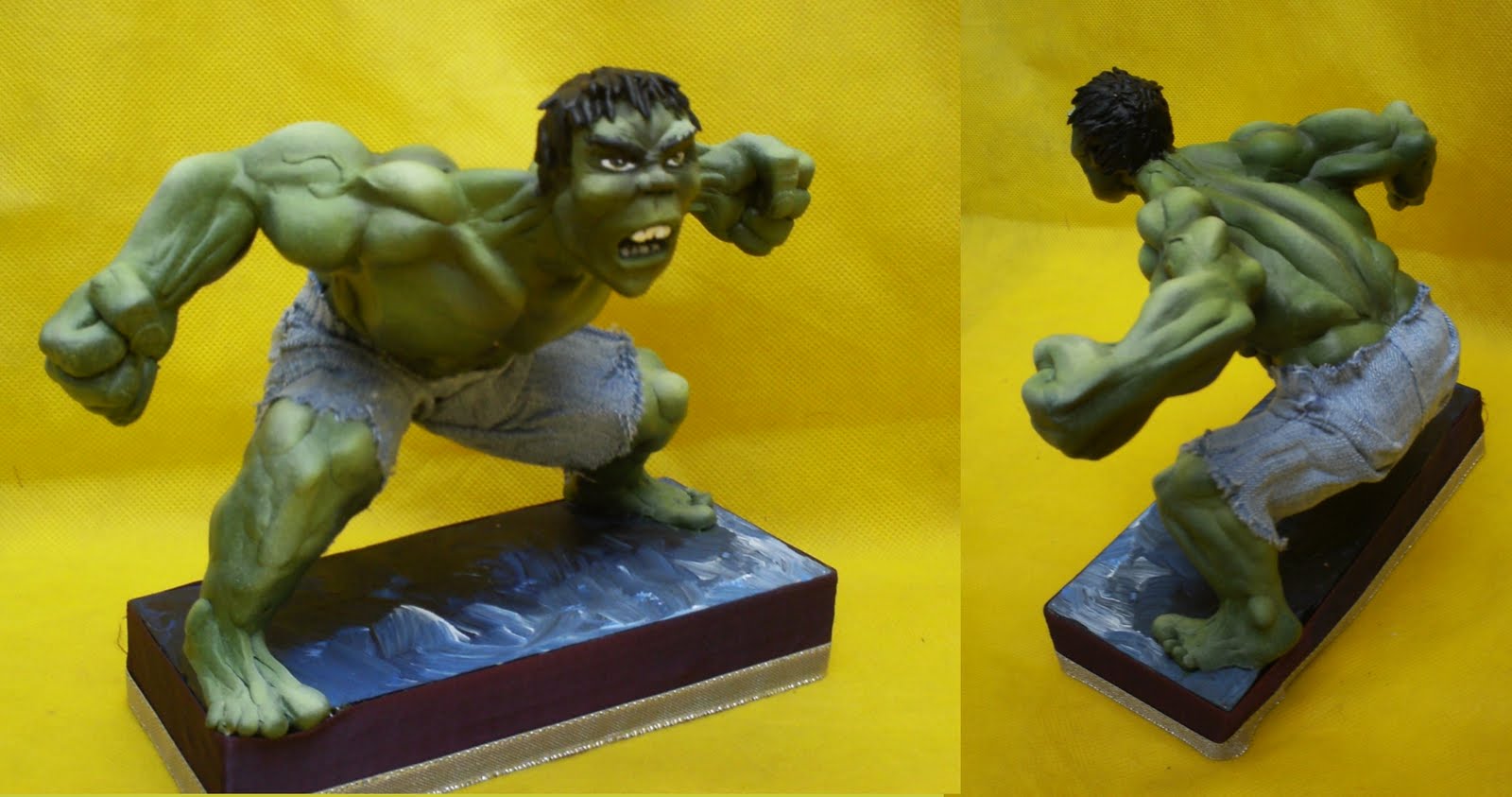 Arte y artesanías en ceramica: Dos muñecos verdes