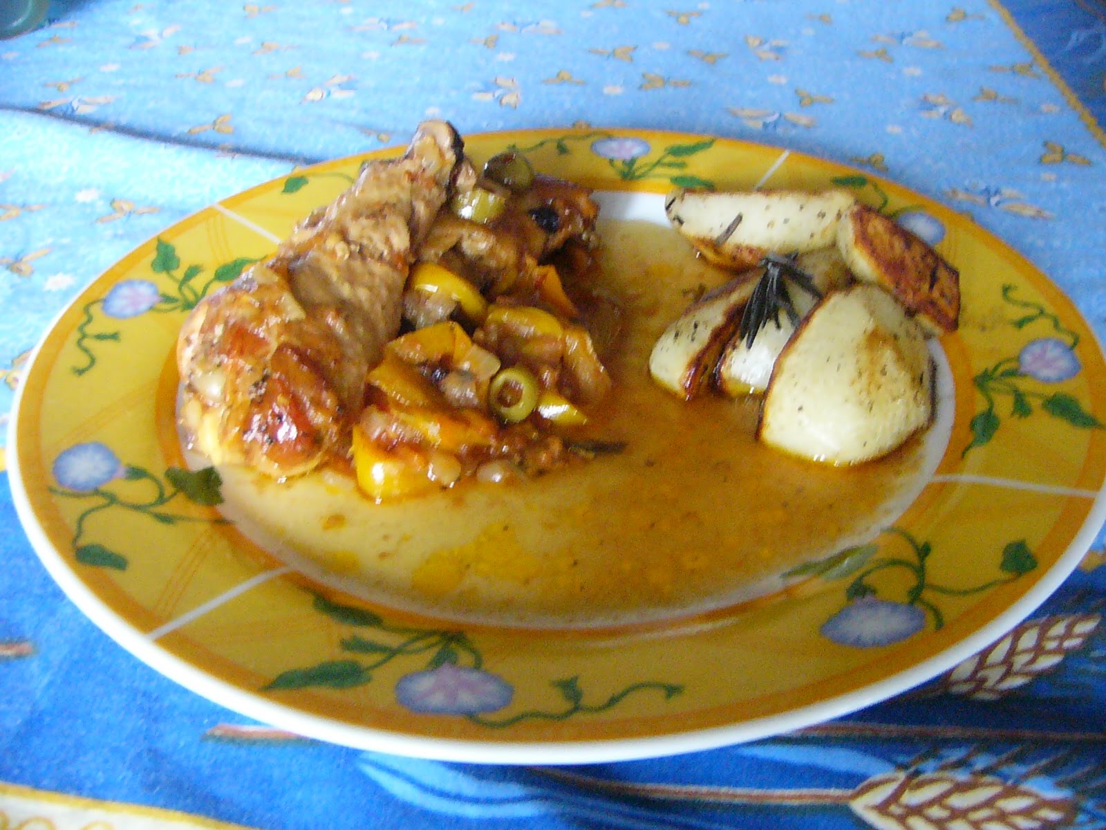 Tomates cerises et Basilic: Poulet au porto