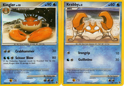 My Pokemon Card Collection: Pokemon Kingler Lv.33 evolves from Krabby Lv.8
