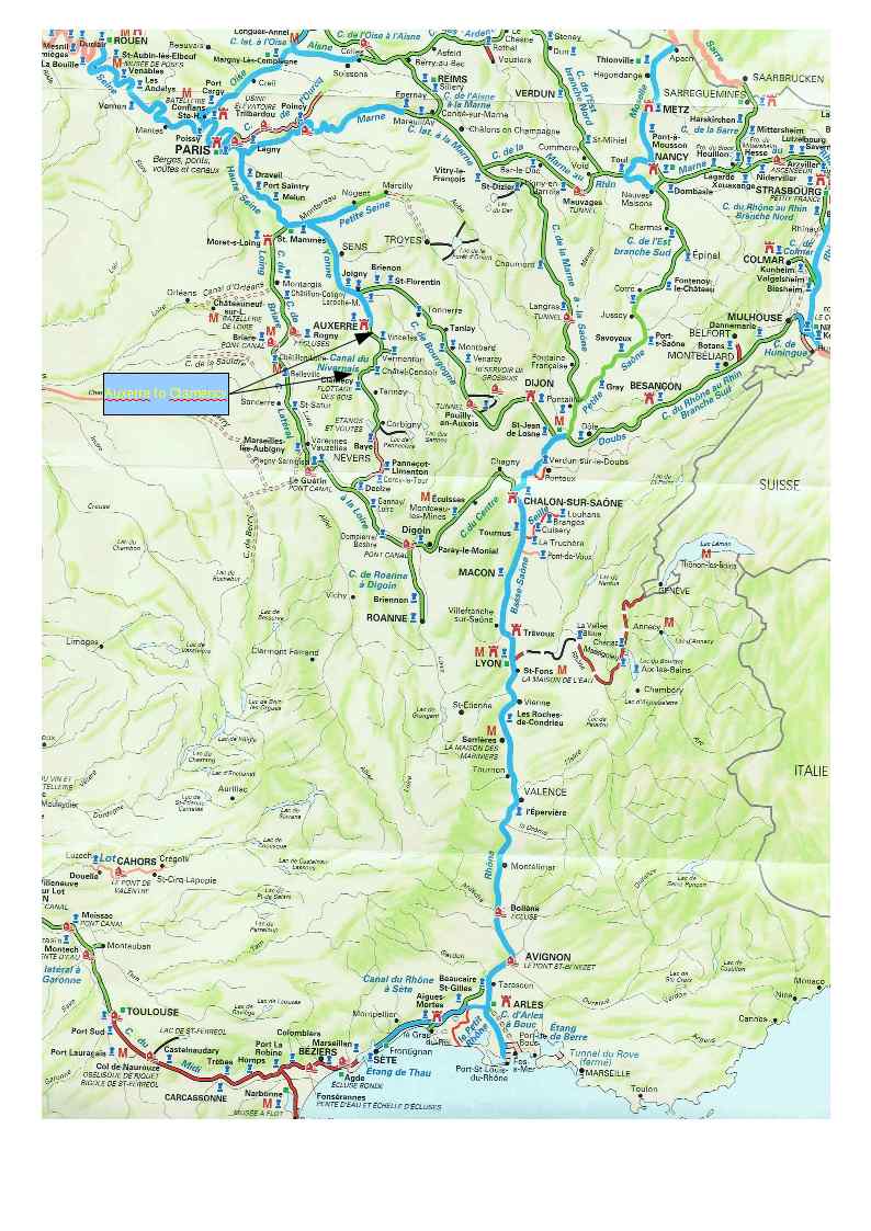 The Hewitts barging in France 2010 - 2017: September 2010