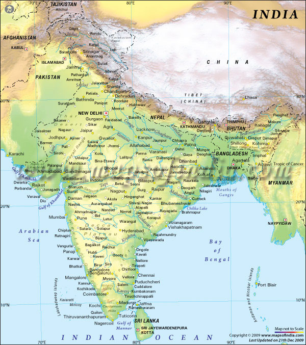 Physical Features Images Of Physical Map Of India