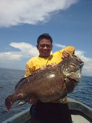 Fishing adventurers in Brunei waters: Kerapu besar