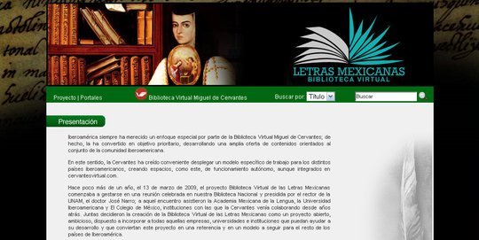TIERRA LITERARIA: La Biblioteca de las Letras Mexicanas, ahora online