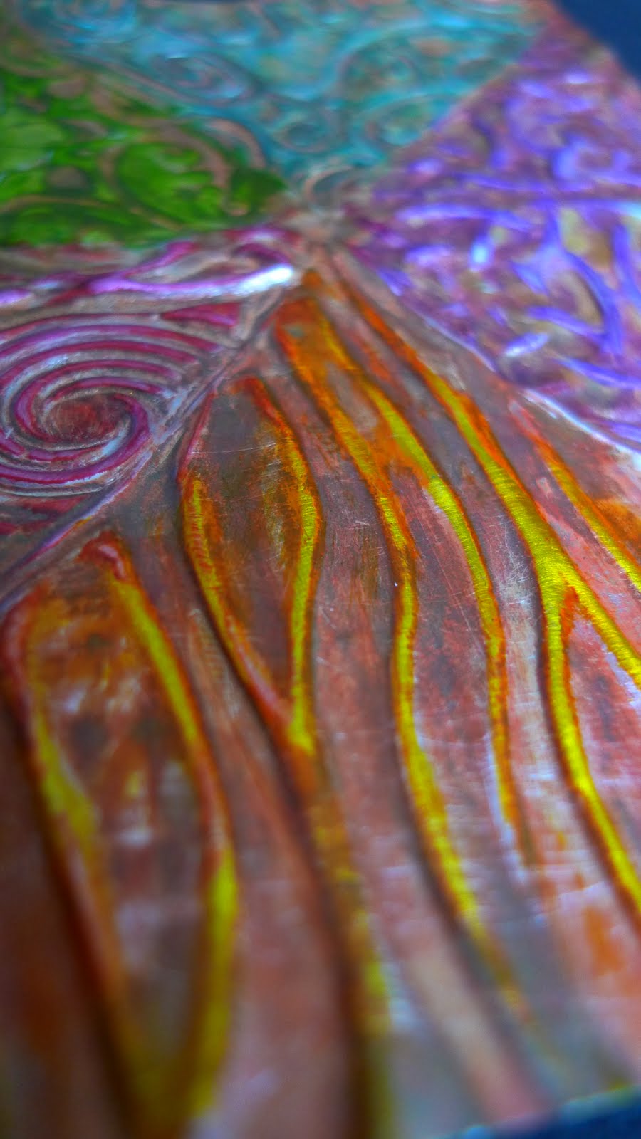 palette of colours: MY FIRST METAL ART CREATION