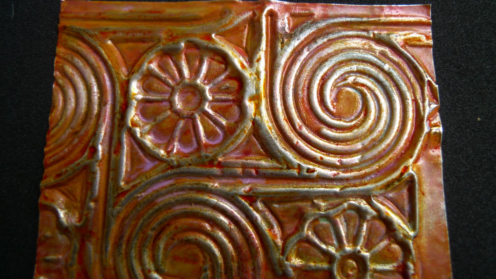 palette of colours: MY FIRST METAL ART CREATION