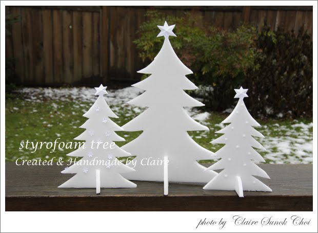 Claire's paper craft: Styrofoam Tree