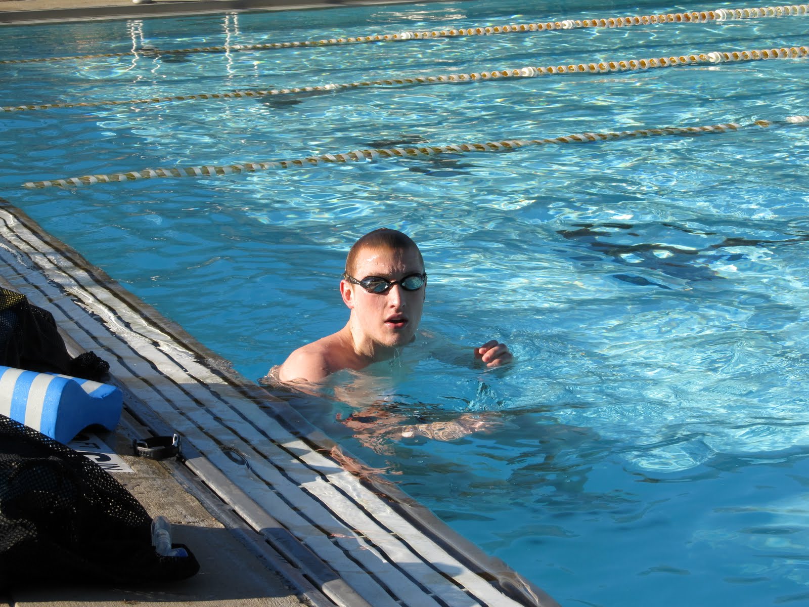 Texas Swimming: Tanning/Training at Stacy Pool