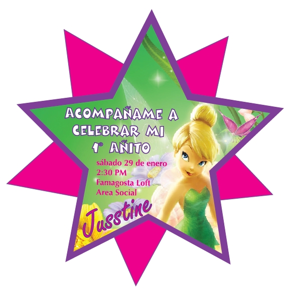 Invitación de cumpleaños de tinkerbell - Imagui