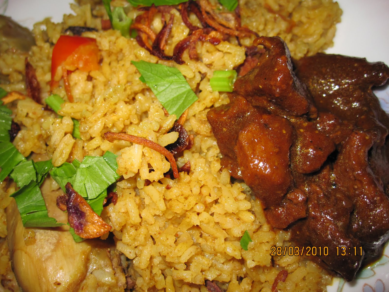 When a working mother cooks: Nasi Beriani dan Daging Masak Hitam