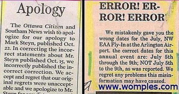 piczamania: Funny Newspaper Mistakes 2011