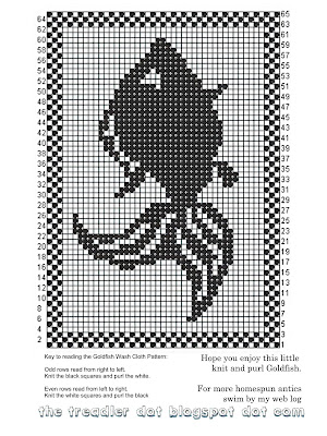 the treadler dot blogspot dot com: Free Goldfish Wash or Dish Cloth ...