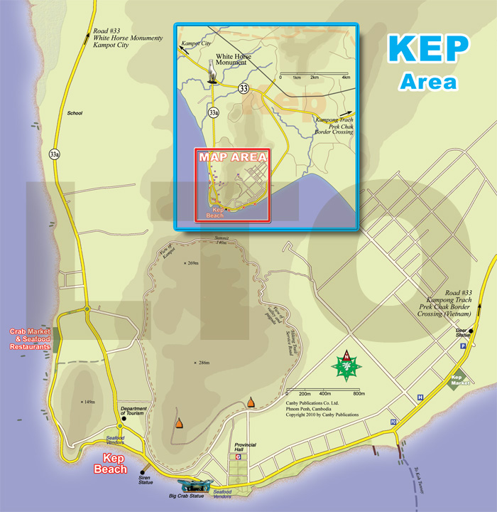Cambodia Map Kep