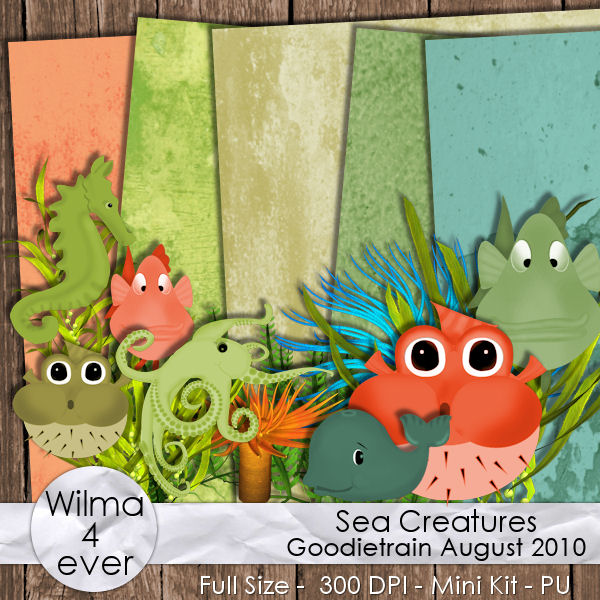 Wilma4ever: Freebie Sea Creatures Kit