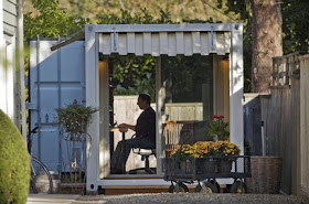 Shedworking: Shipping container garden office
