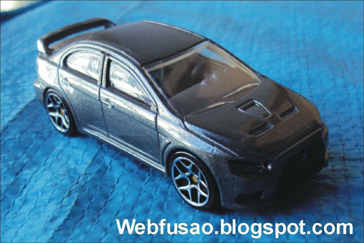 Fusão: HW - Mitsubishi Lancer Evolution X - 2008 - Cinza, Vinho e Azul