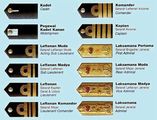 Tentera Laut: Pangkat TLDM