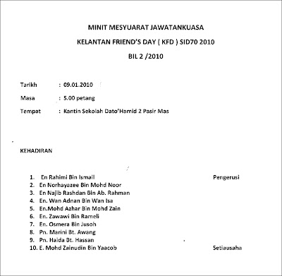 Contoh tentatif program hari keluarga - dastpart