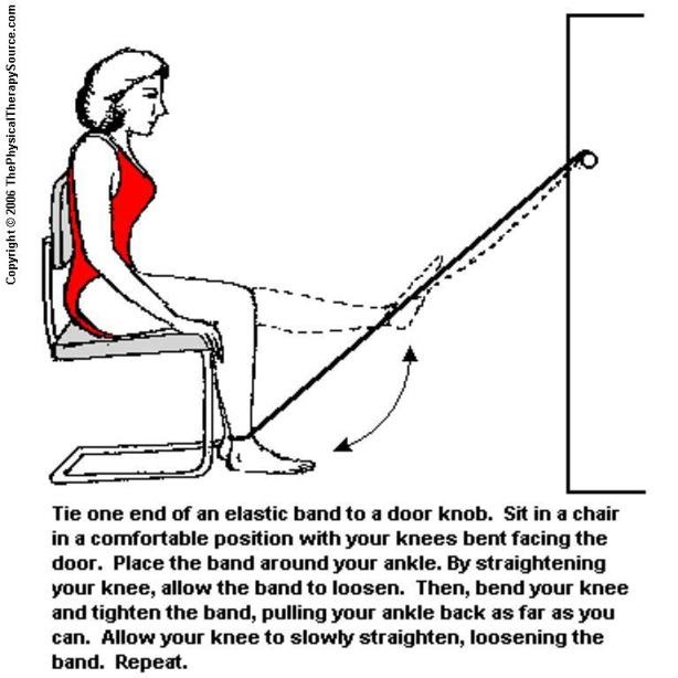 Knee Flexion Exercises With Band