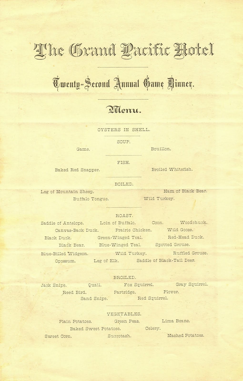 The American Menu: The Woodchuck Sunning