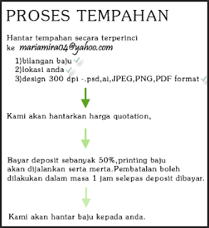 Tempah T'shirt: Cetak t'shirt, topi, payung dan non woven bag