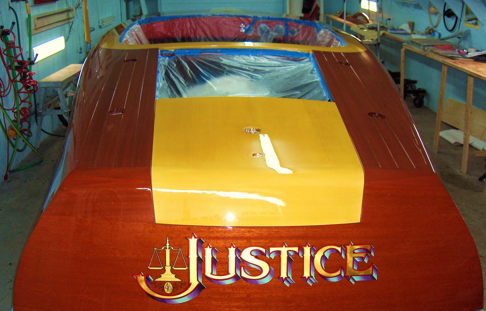 McCall Boat Works: JUSTICE GOLD LEAF LETTERING & Noel Weber