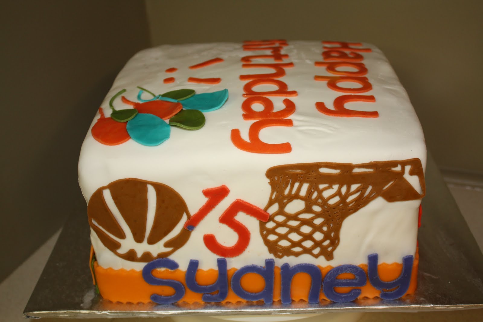 Two Sweet Bakery: Fondant multiple birthdays cake