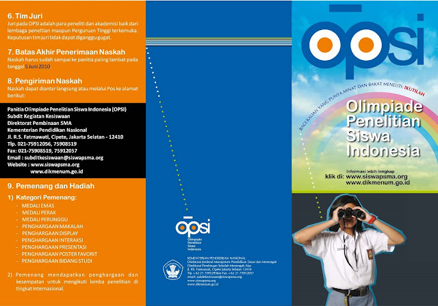 KIR SMAN 28 Jakarta: OLIMPIADE PENELITIAN SISWA INDONESIA (OPSI) 2010