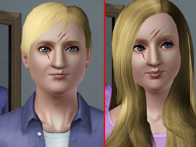 My Sims 3 Blog: Facial Scars by SkeletalScreams