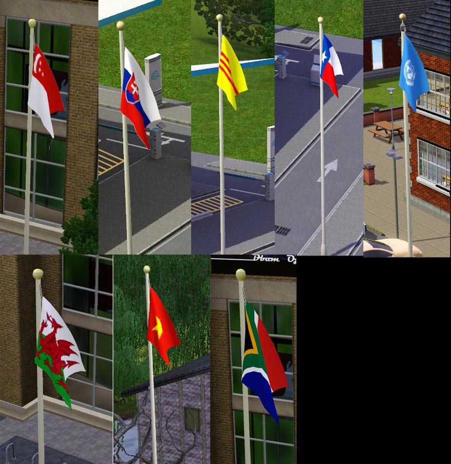 My Sims 3 Blog: More flags for your Sims by Lisen801