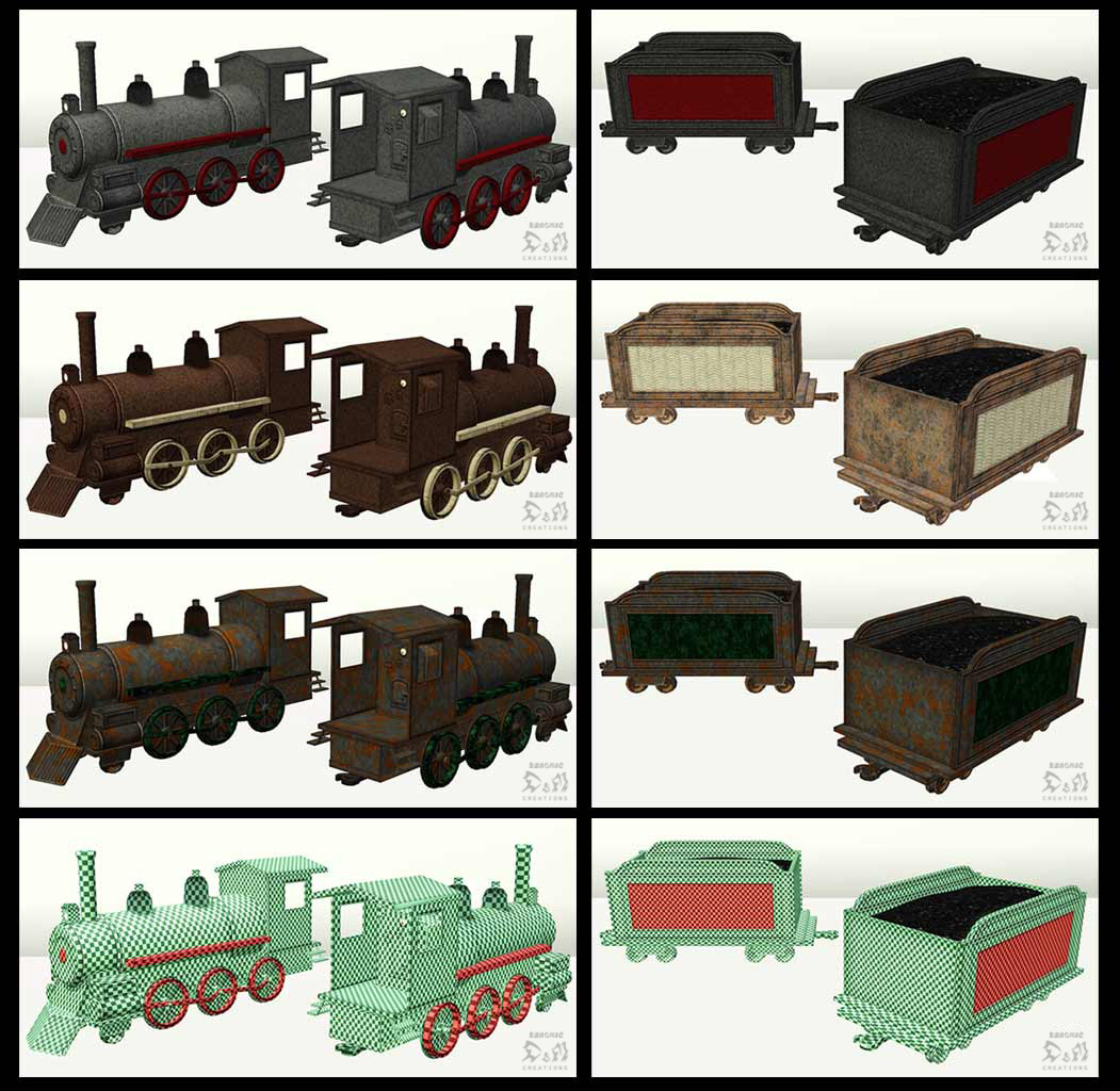 My Sims 3 Blog: Decorative Old Train by Hekate999