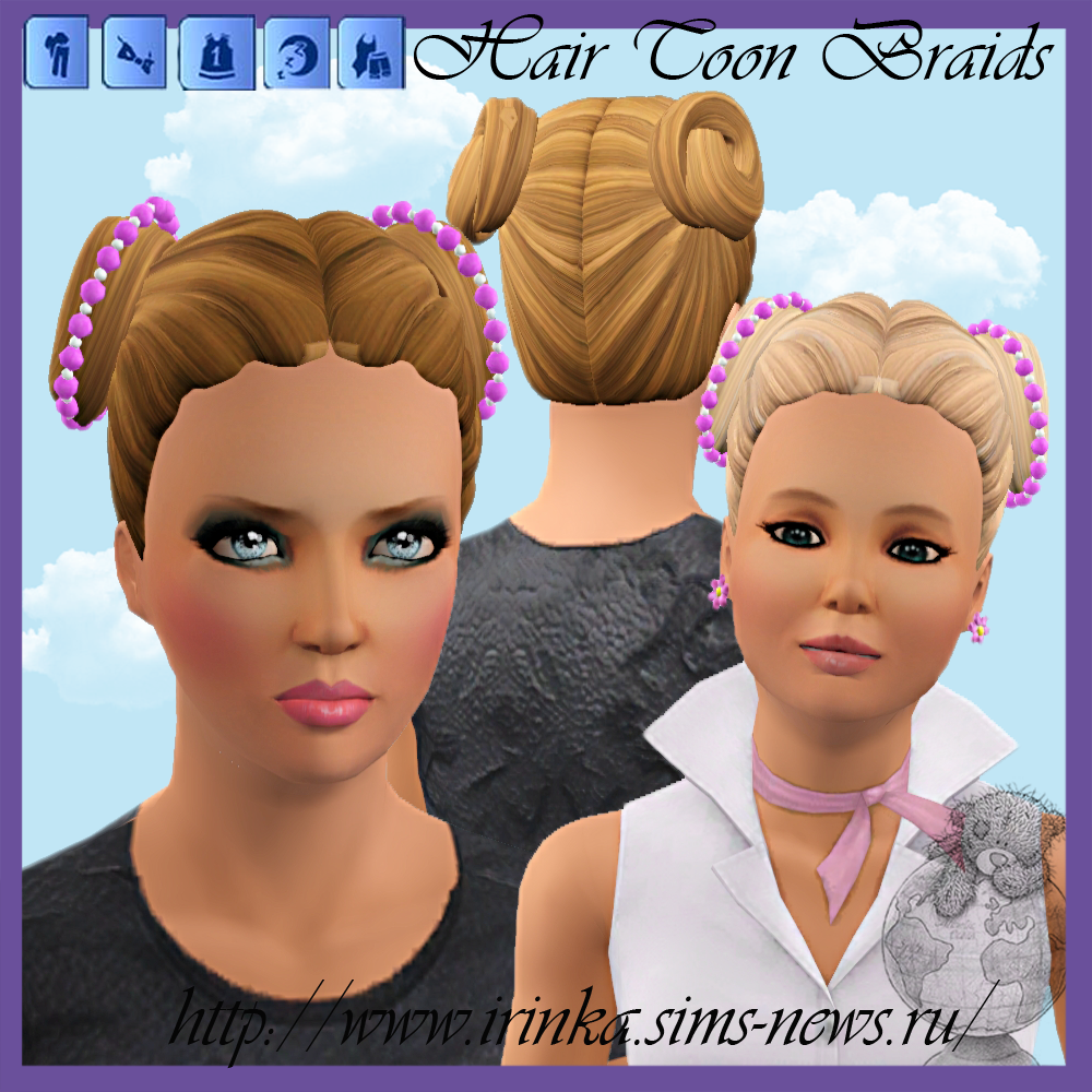 My Sims 3 Blog: Hair Toon Braids and Hair Accessory by Irink@a