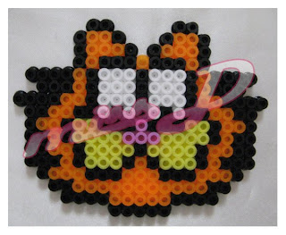 Miss D Creations: Garfield - Hama Beads Necklaces