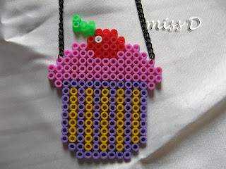 Miss D Creations: CupCakes - Hama Beads Necklace