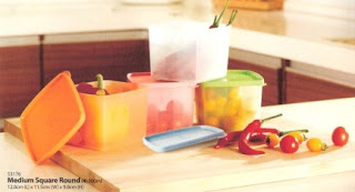 MALAYSIA TUPPERWARE: SQUARE ROUND SET - NEW!