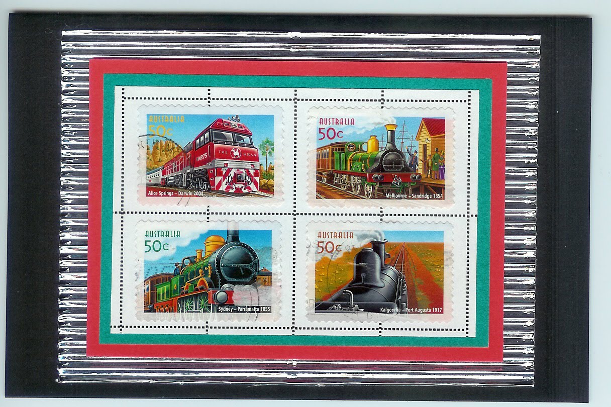 Mandy's Stampin Spot: Postal Stamps - Train