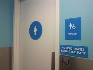 living in a crazy beautiful world: OLD NAVY bathroom branding