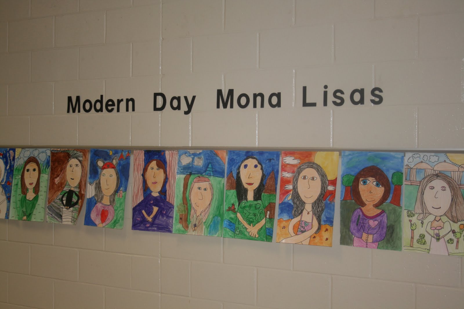 Mrs. Craig's Art Room: 3rd Grade Modern Day Mona Lisa