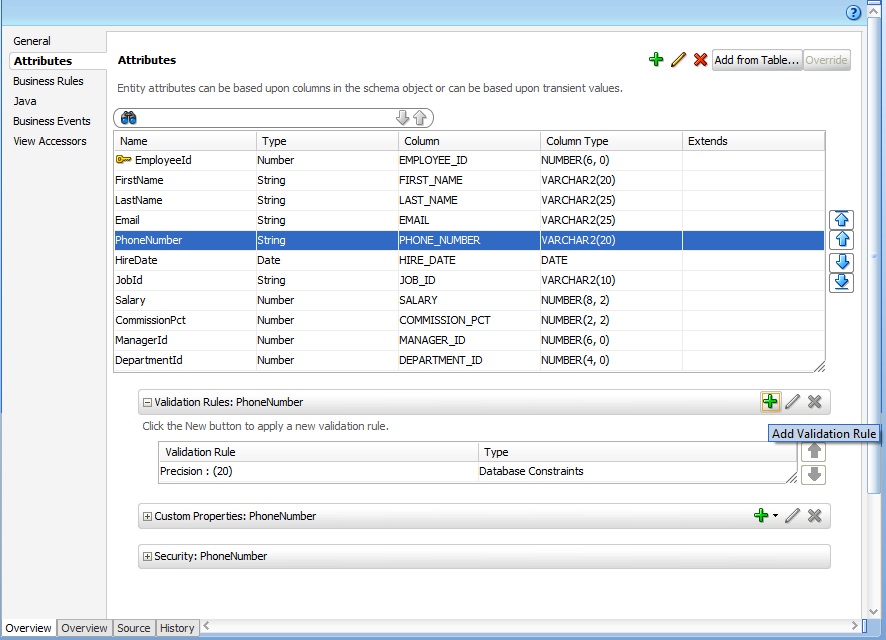 Framework / Middleware: JDeveloper - Validations in ADF (Custom Validation Rule)