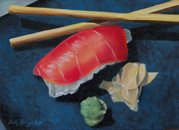 A Painting a Day by Joy Argento: SUSHI Oil Painting