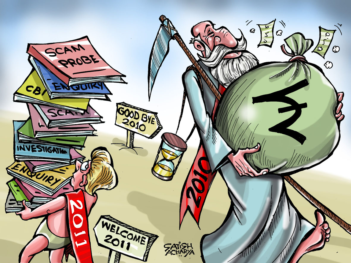 World of an Indian cartoonist!: 2010: THE YEAR OF SCAMS!