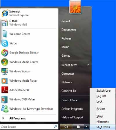 A Consuming Experience: Vista: hotkeys to shut down Vista PC