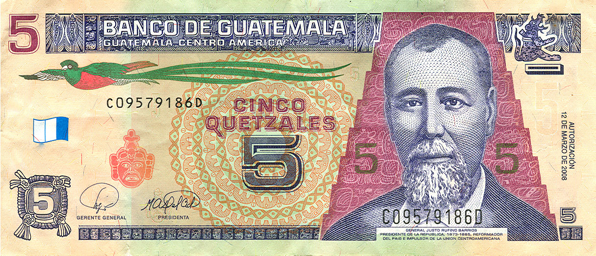 quiero ser millonario: billete de cinco 5 quetzales banco de guatemala